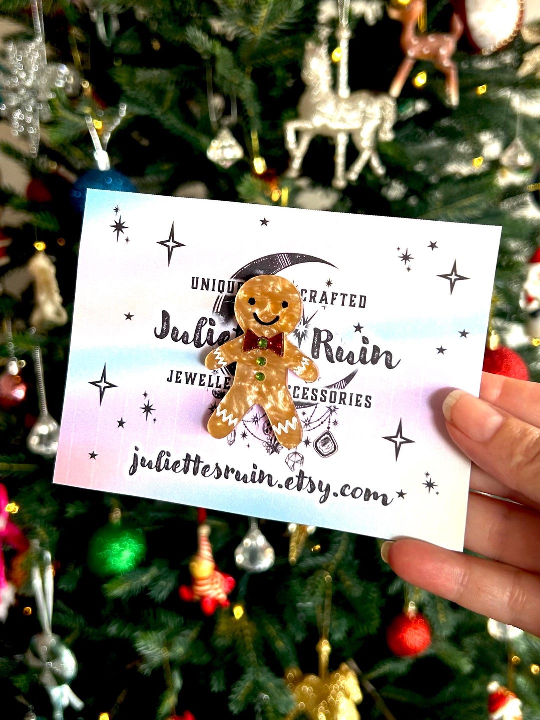 Christmas Gingerbread Man Gumdrop Button Acrylic Glitter Brooch Pin - Etsy