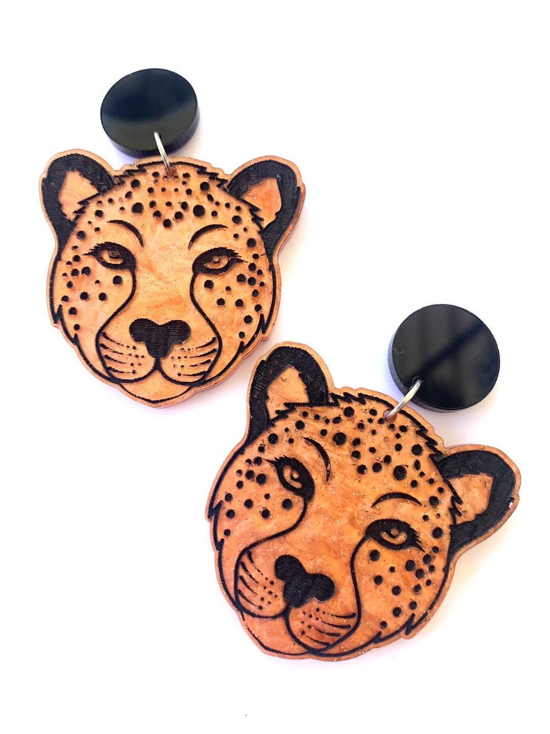 Retro Katze Leopard Tier Chirurgenstahl Ohrstecker - Etsy.de