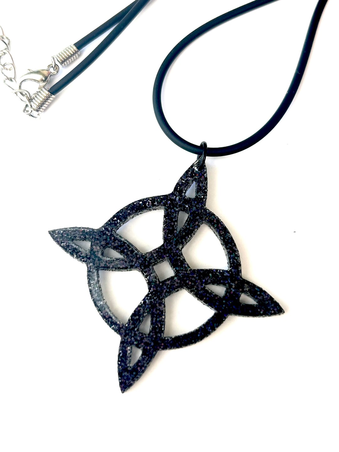 Witch Pagan Witches Knot Magic Black Rainbow Acrylic Pentagram - Etsy