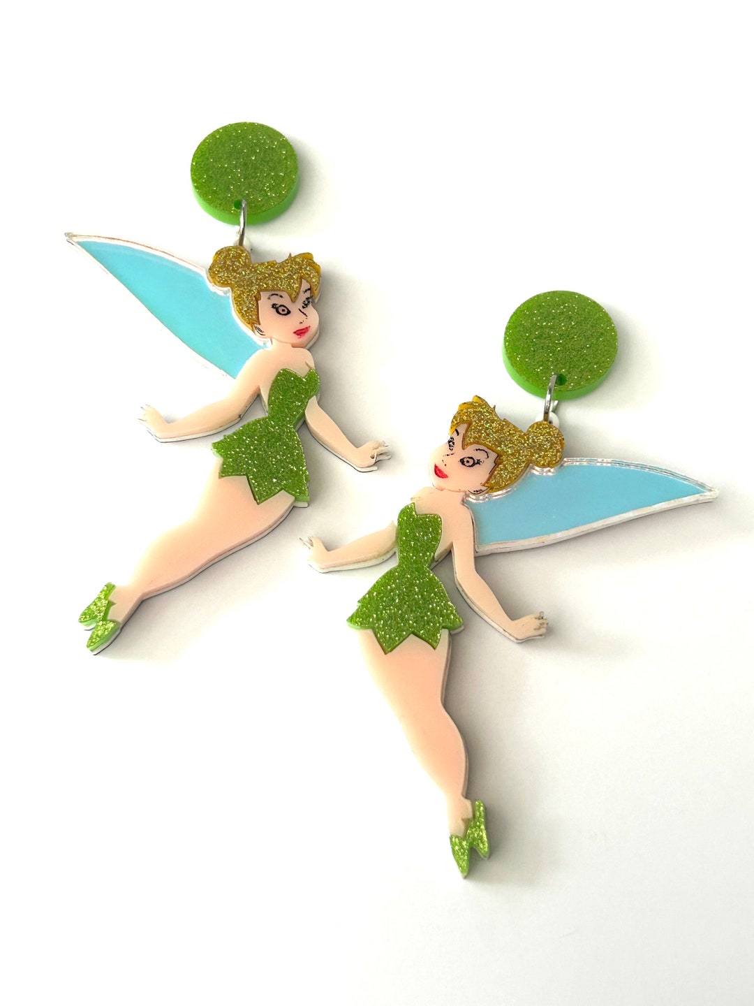 Pinup Retro Fairy Faeries Tinkerbell Inspired Stud Earrings - Etsy