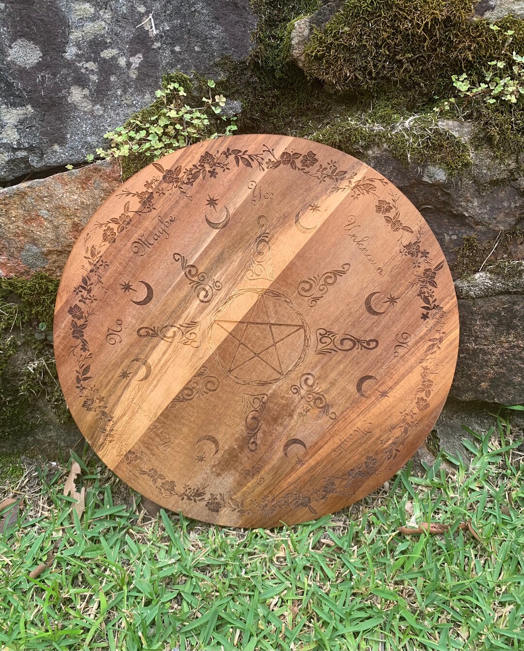Engraved Wiccan Witch Pagan Acacia Pendulum Board a - Etsy Canada