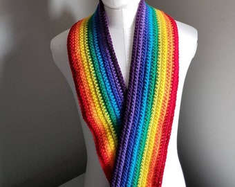 Rainbow Scarf Rainbow Pride Infinity Scarf Lgbt Gay Pride - Etsy