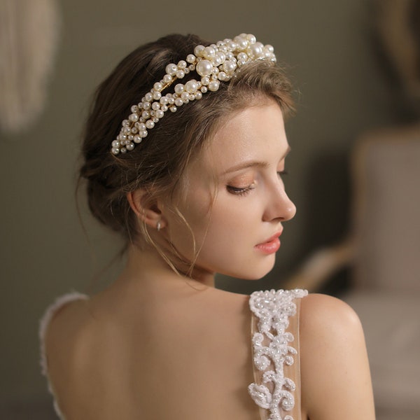 Pearl Headpiece - Etsy