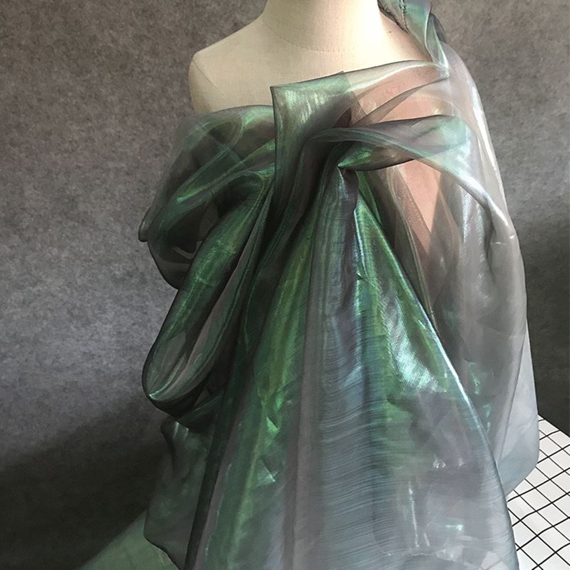 Green Lase Reflective Mesh Fabriccolors Gradient - Etsy