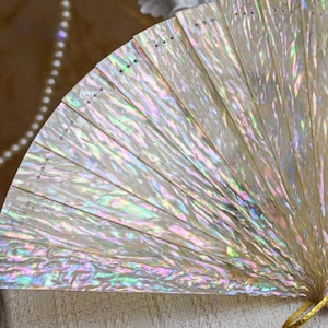 Exquisite Natural Shell Fan,shimmering Mother of Pearl Fan,vintage ...
