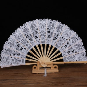 Hand Held Lace Fan,vintage Lace Fan,party Favor,bridal Fan - Etsy