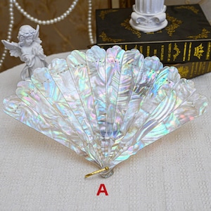 Exquisite Natural Shell Fan,shimmering Mother of Pearl Fan,vintage Hand ...