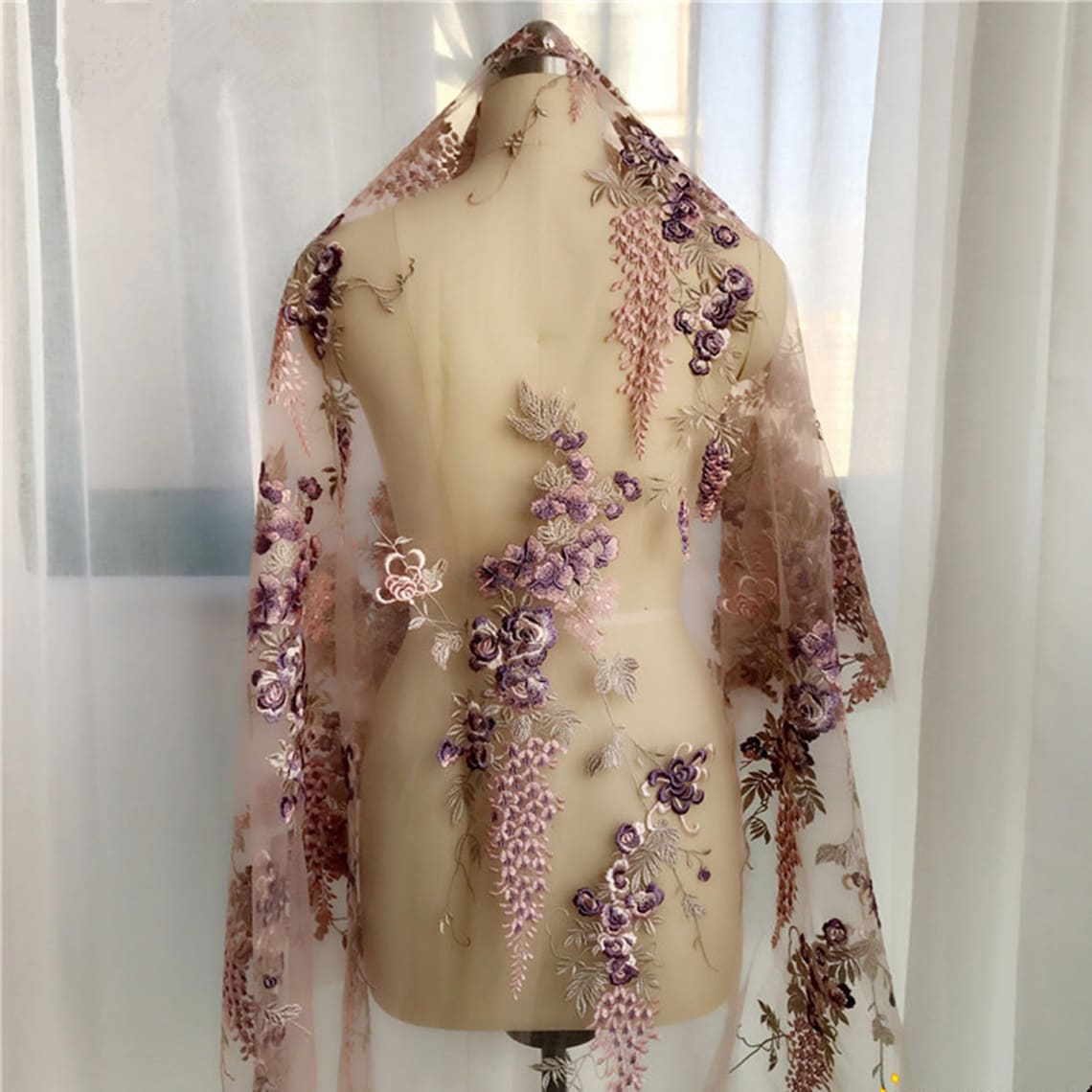 Flower and Leaf Embroidered Lacewedding Lace - Etsy