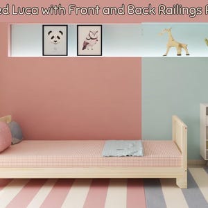 Luca Montessori Floor Bed With Rails Custom Kids Furniture - Etsy