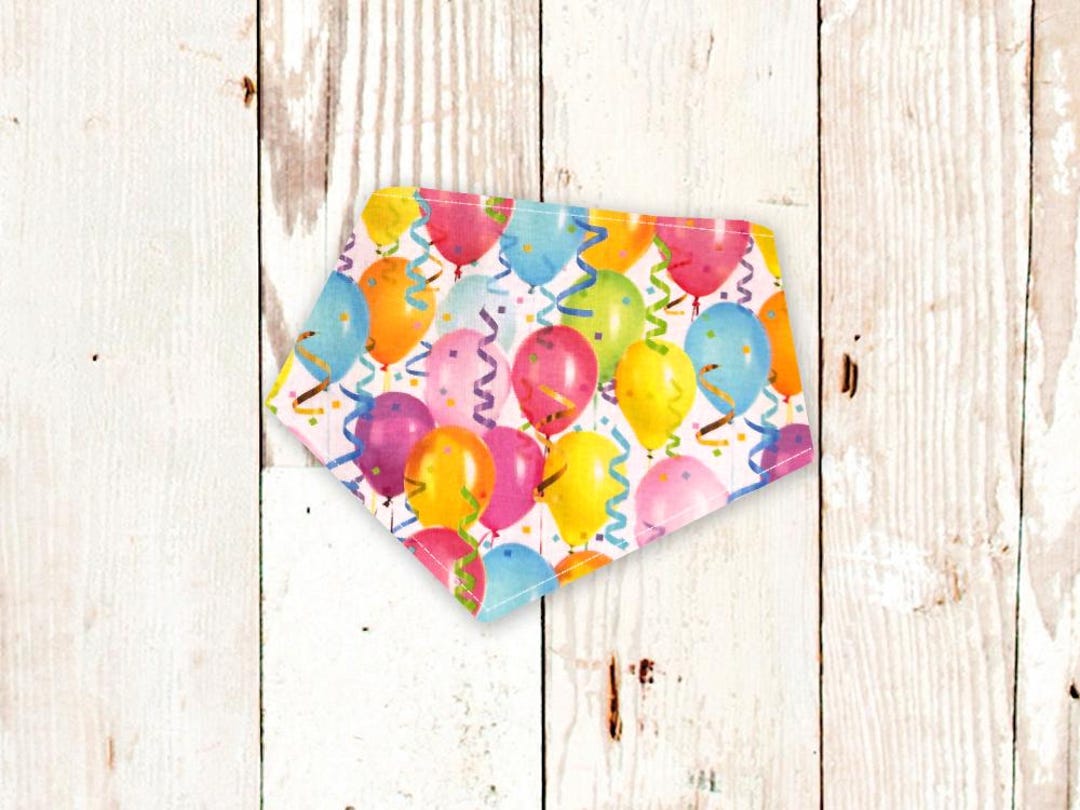 Birthday Girl Balloons Dog Bandana • Bday Pet Bandana • Happy Birthday ...