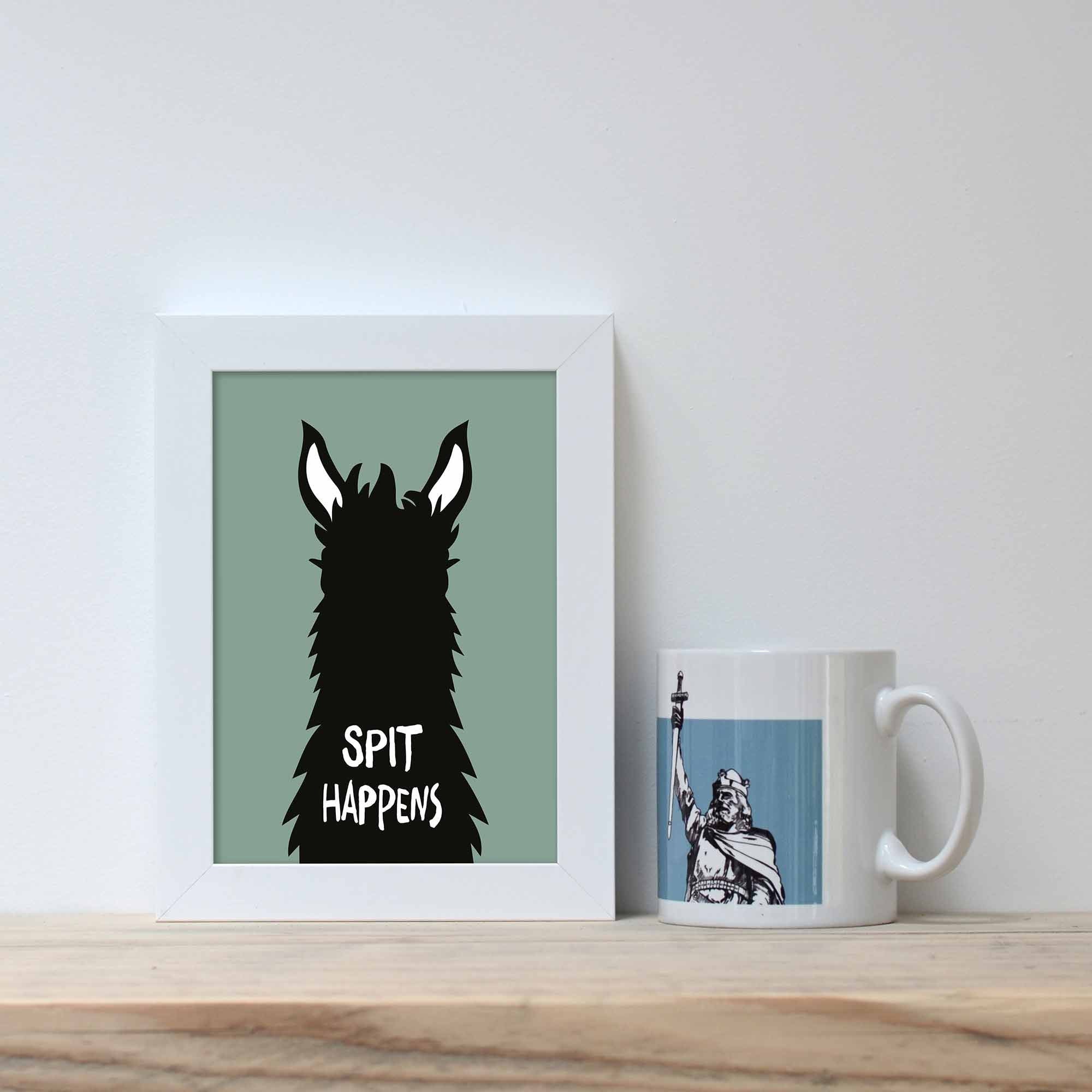 Spit Happens Llama Art Print – Funny Alpaca Gift - Etsy