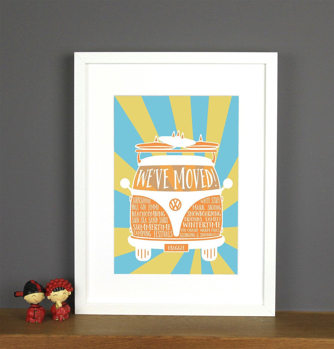 Campervan Personalised Word Art Print or Canvas Camper Van - Etsy