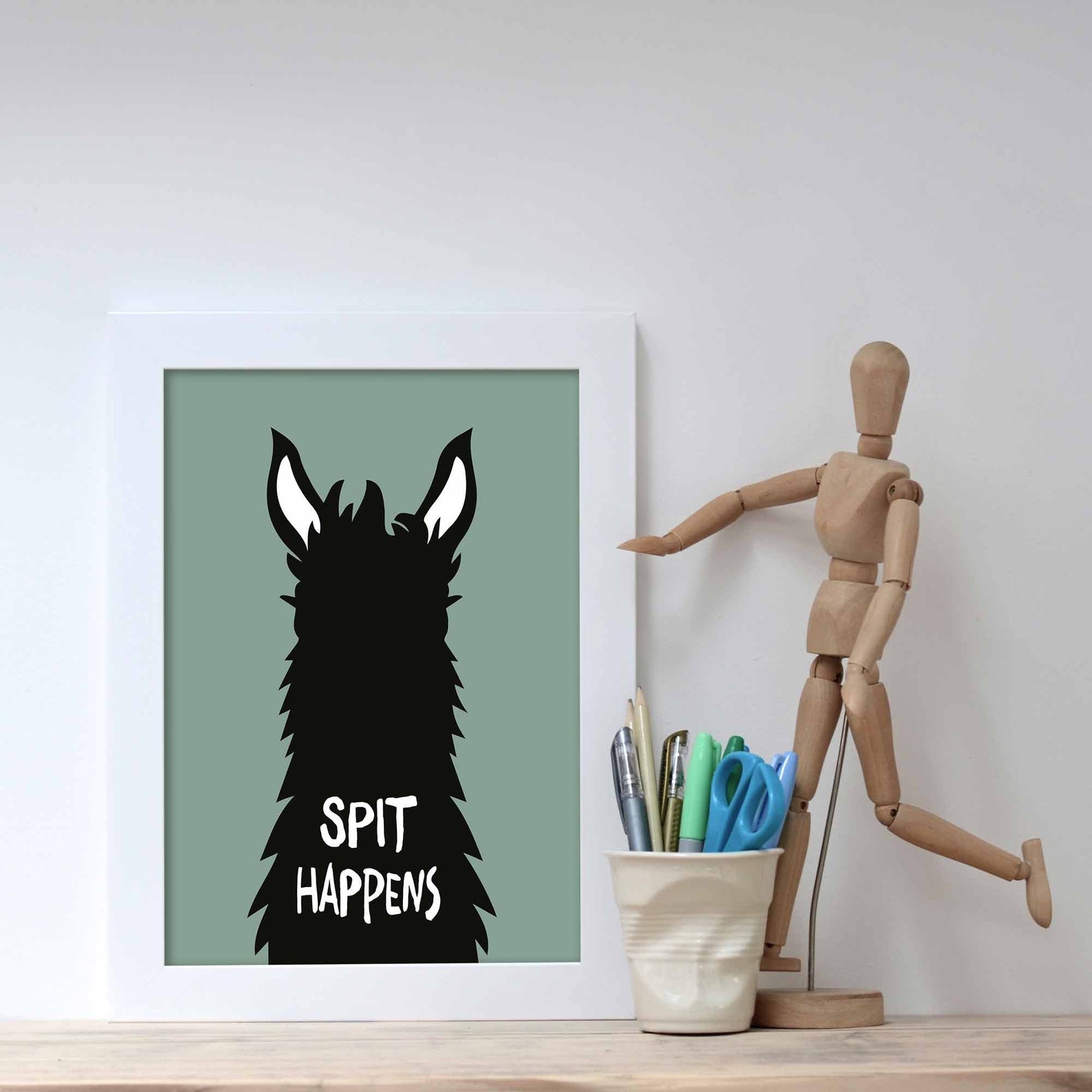 Spit Happens Llama Art Print – Funny Alpaca Gift - Etsy