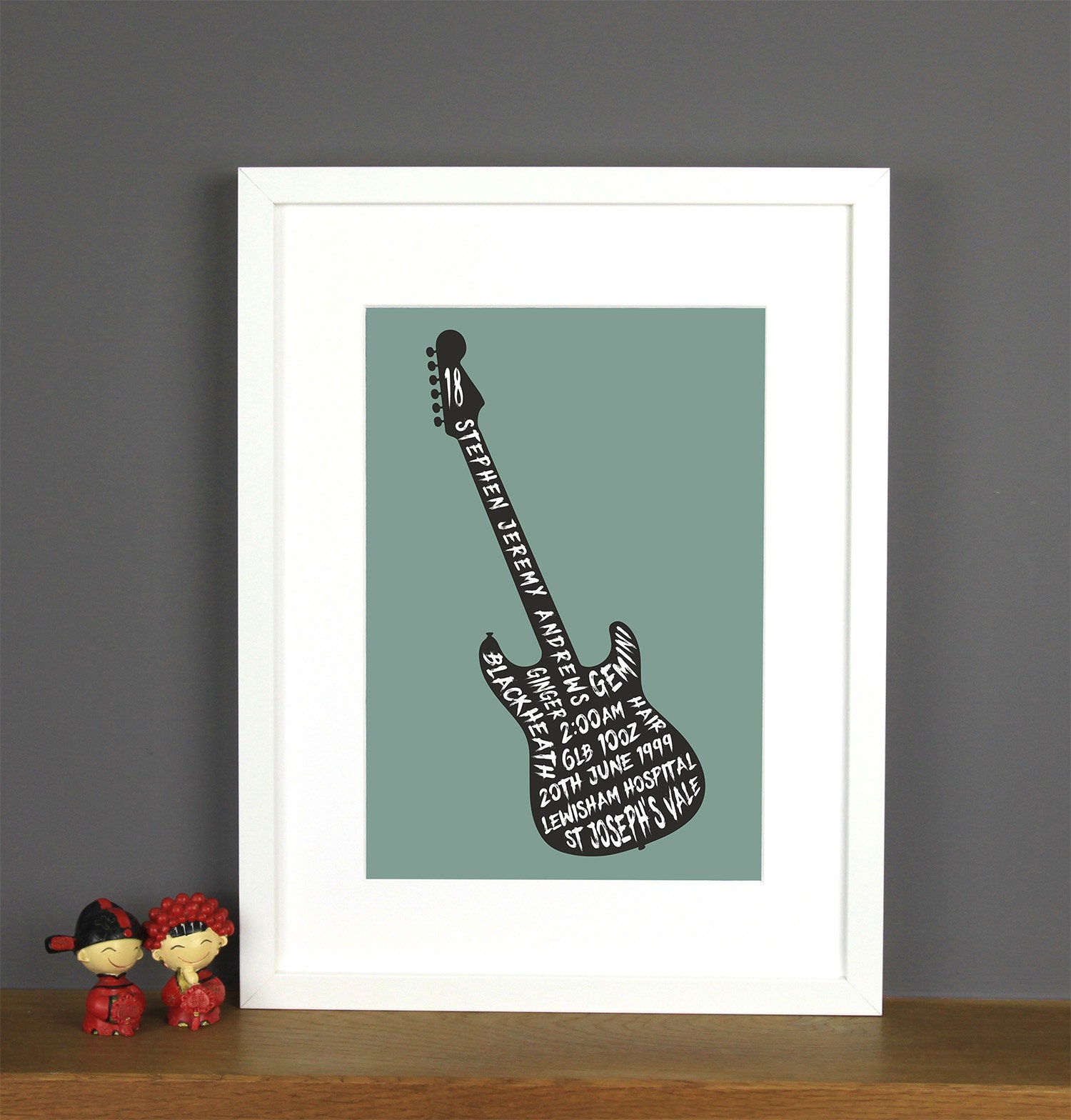 Bass Guitar Personalised Word Art Print or Canvas, Bass Guitar ...
