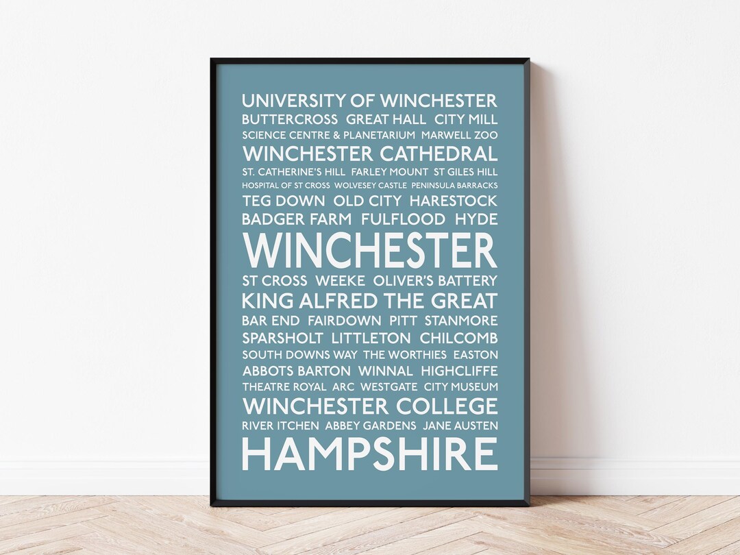 Winchester Bus Blind Art Print, Gift for Graduates, Students ...