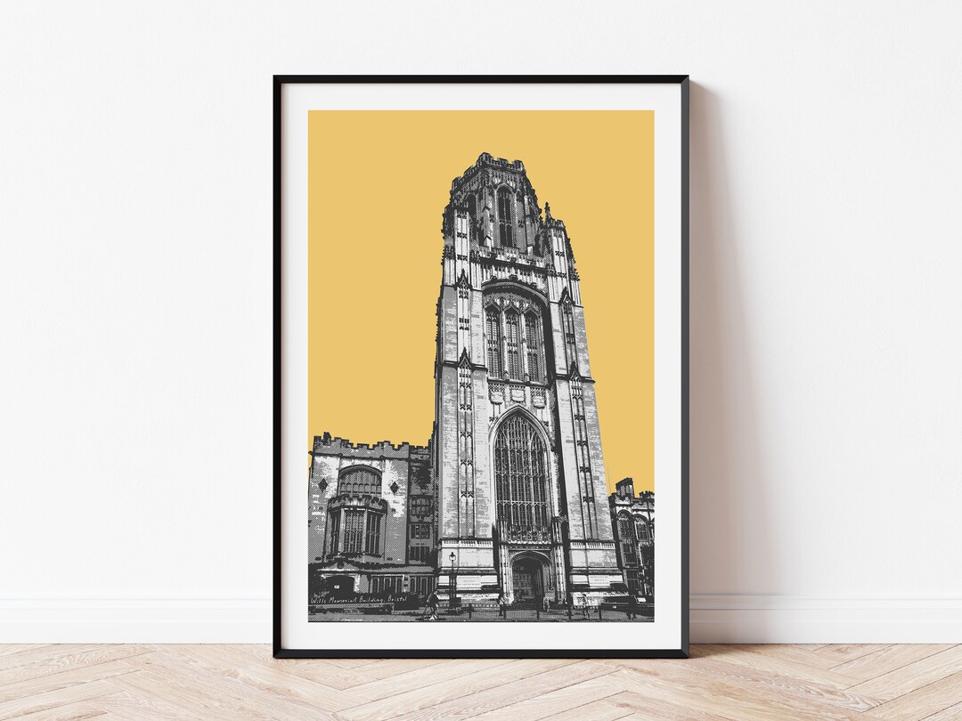 Wills Memorial Building Art Print for Bristolians, Graduates, Students ...
