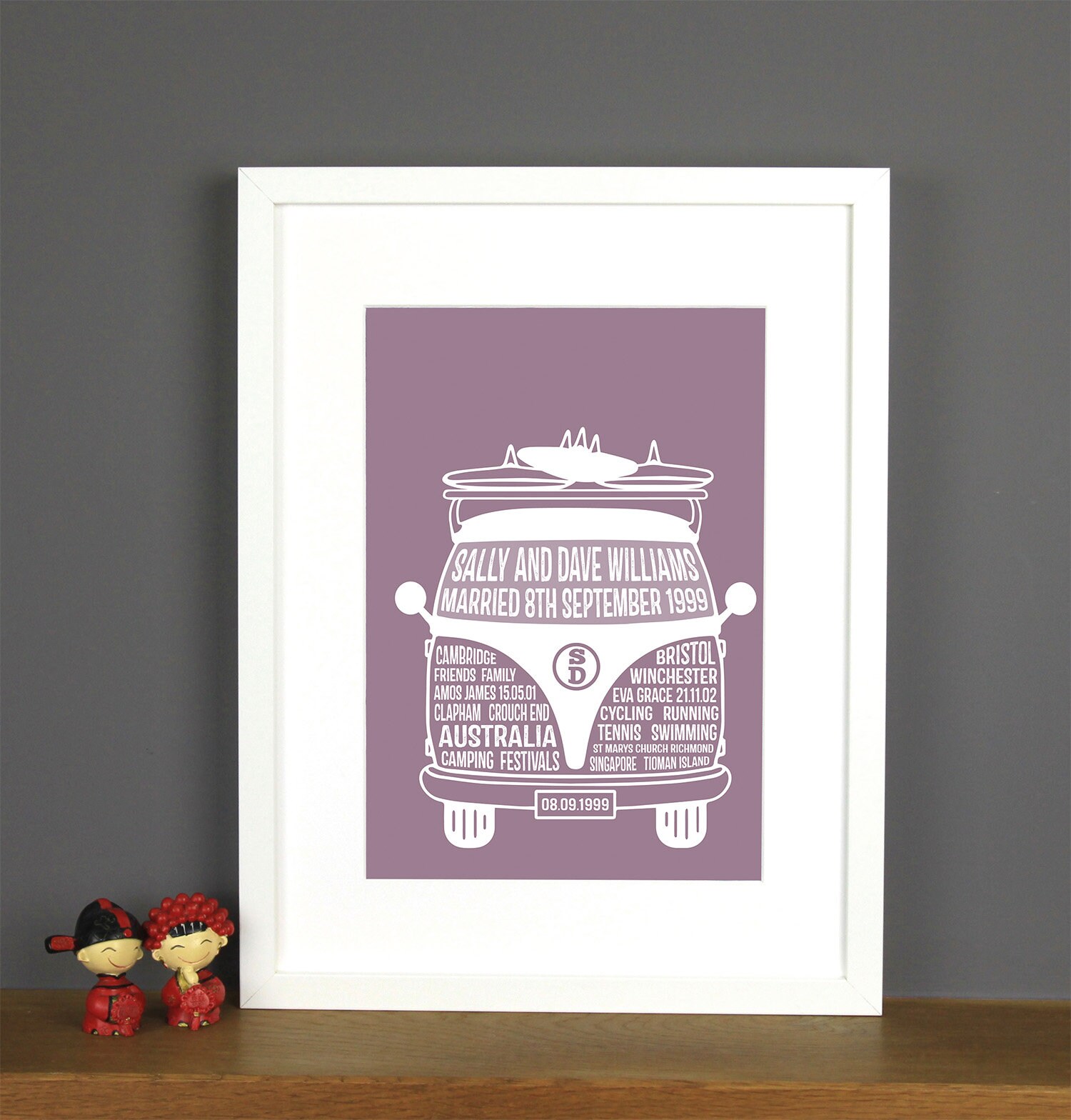 Campervan Personalised Word Art Print or Canvas Camper Van - Etsy