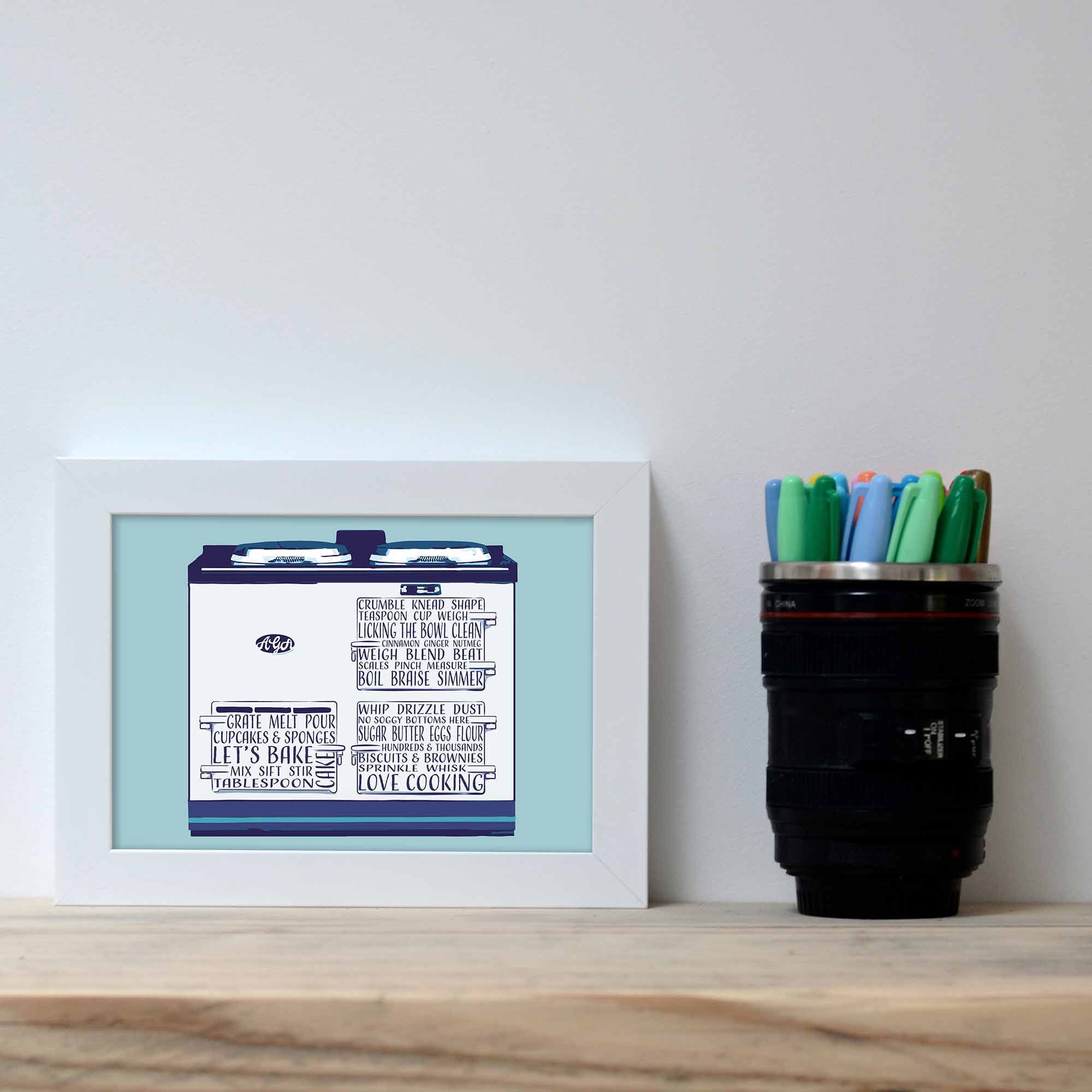 Aga Cooker Word Art Print, Aga Typographic Print - Etsy