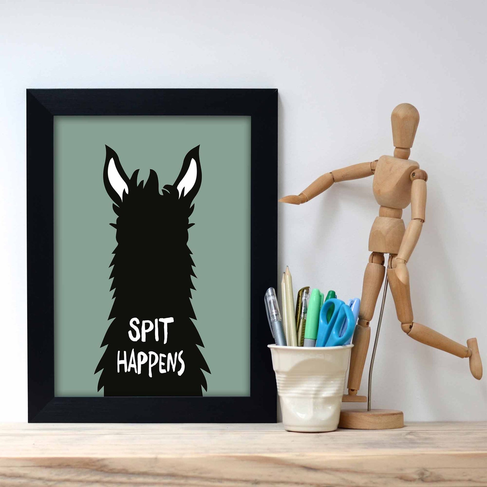 Spit Happens Llama Art Print – Funny Alpaca Gift - Etsy