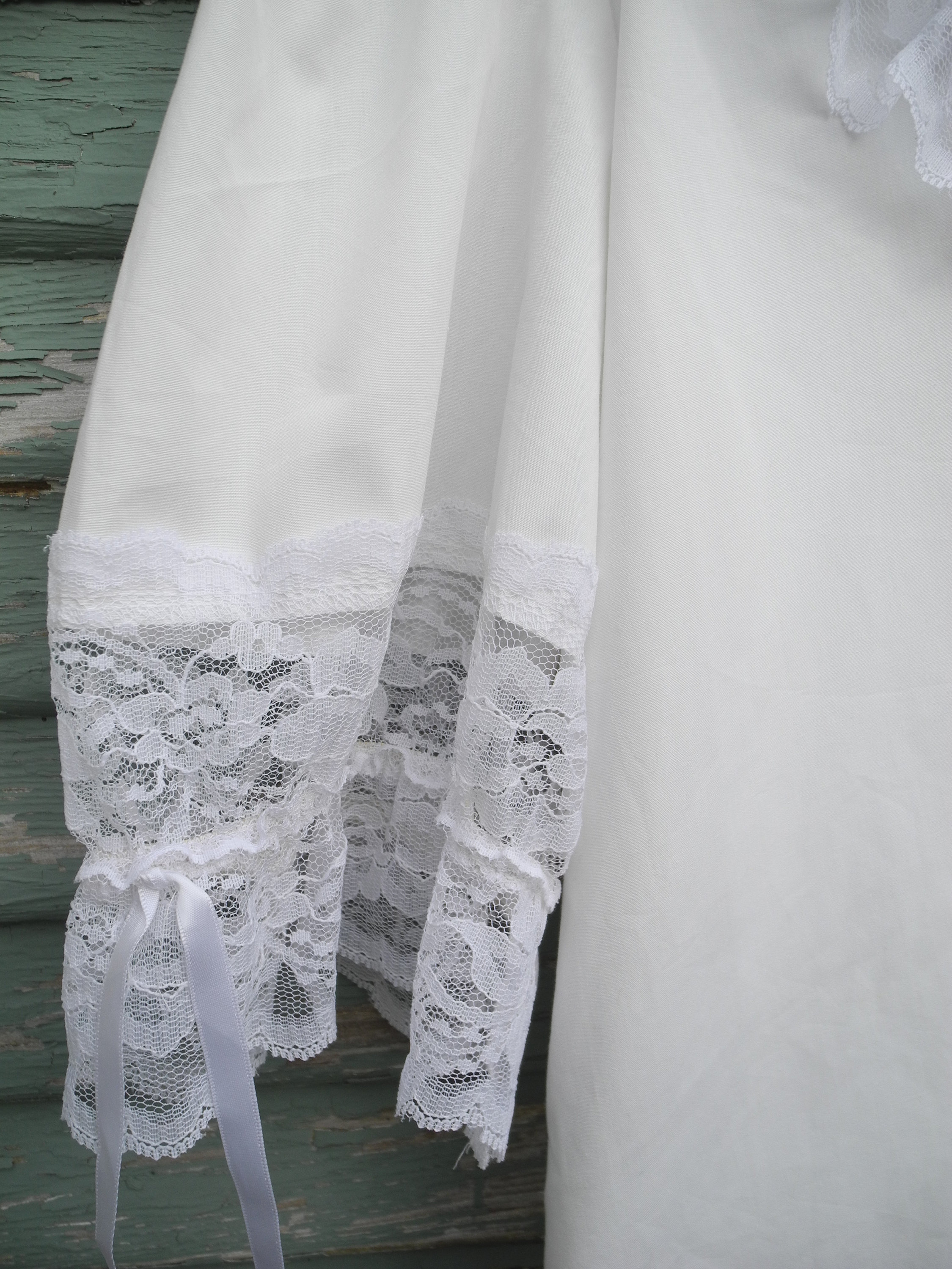 Vintage White Lace Ruffle Blouse Large - Etsy