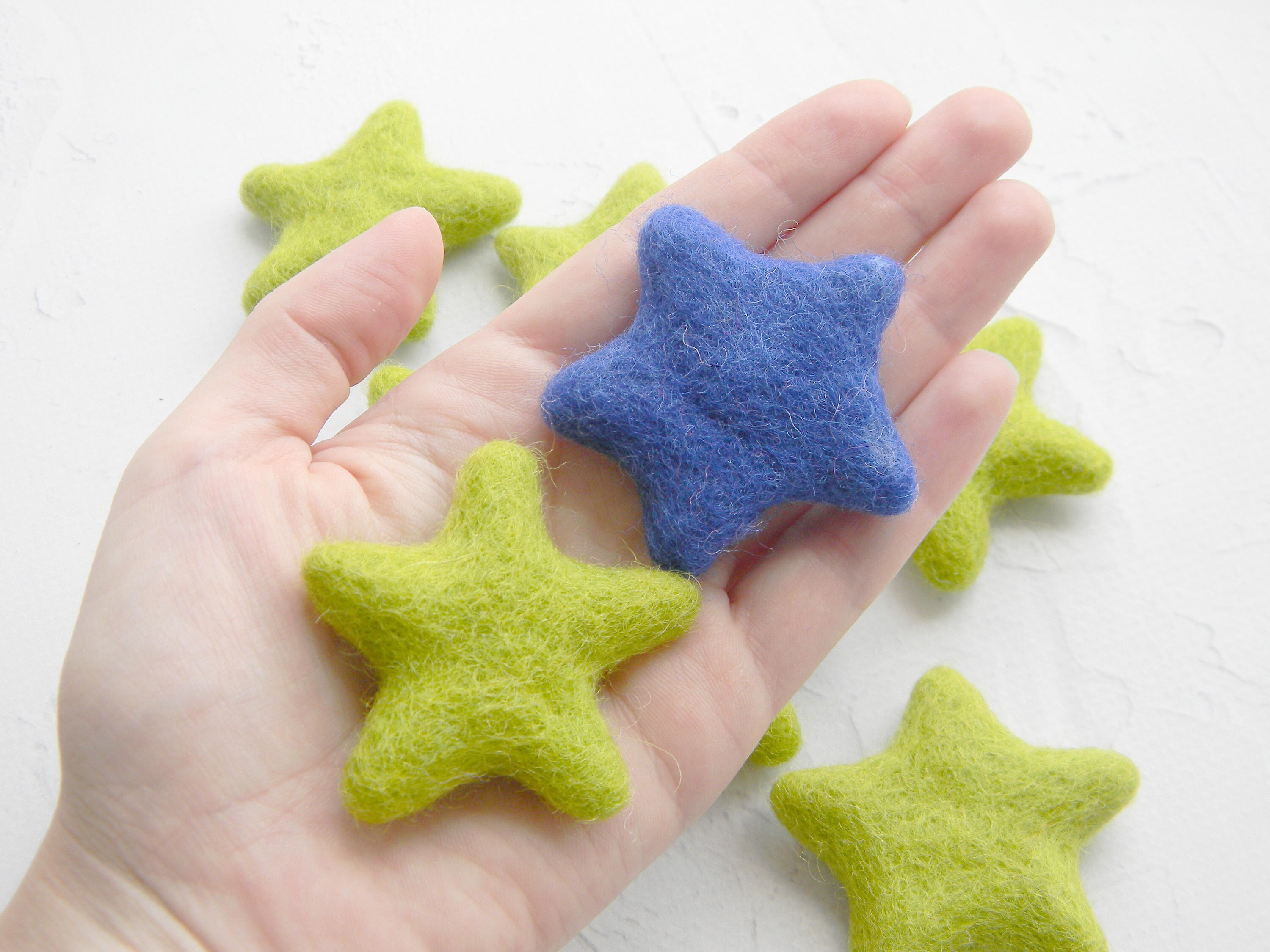 Wool Felt Stars Christmas Felt Stars Felted Wool shapes DIY | Etsy