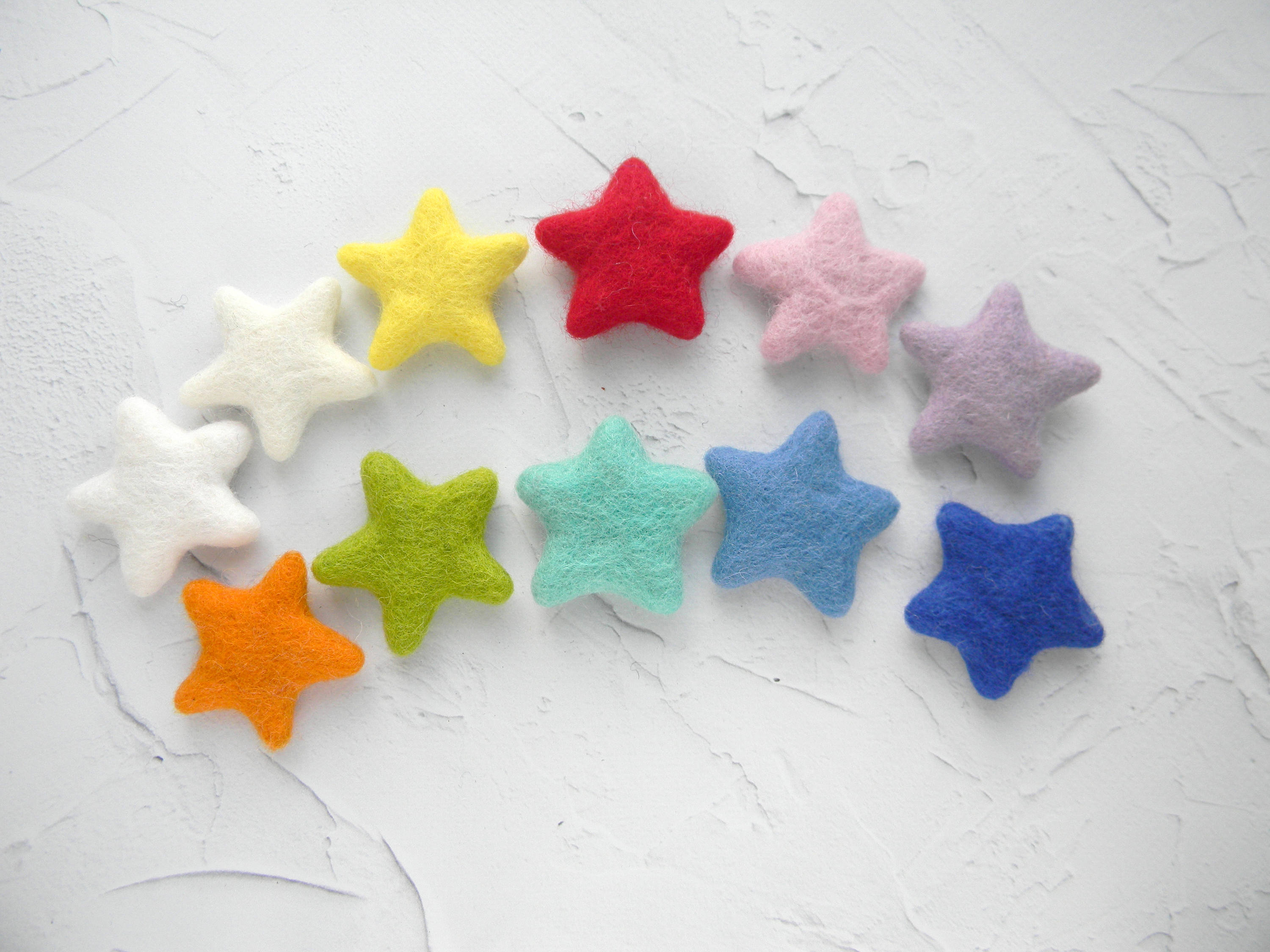 Wool Felt Stars 10 Wool Felt Stars Felted Wool Felt shapes DIY | Etsy