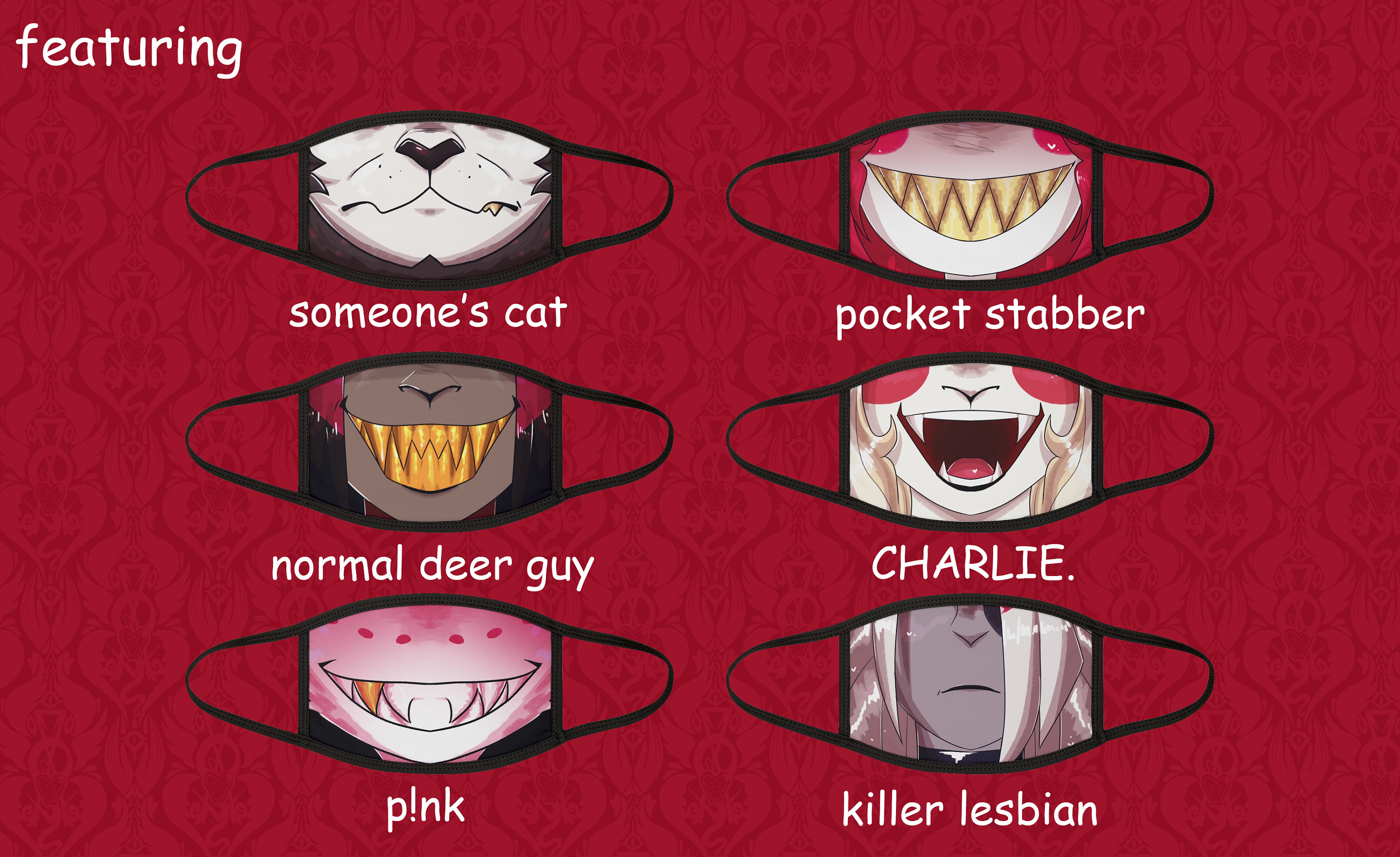 Hazbin Hotel Face Masks PRE-ORDER - Etsy