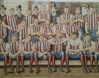 Afl football art | Etsy