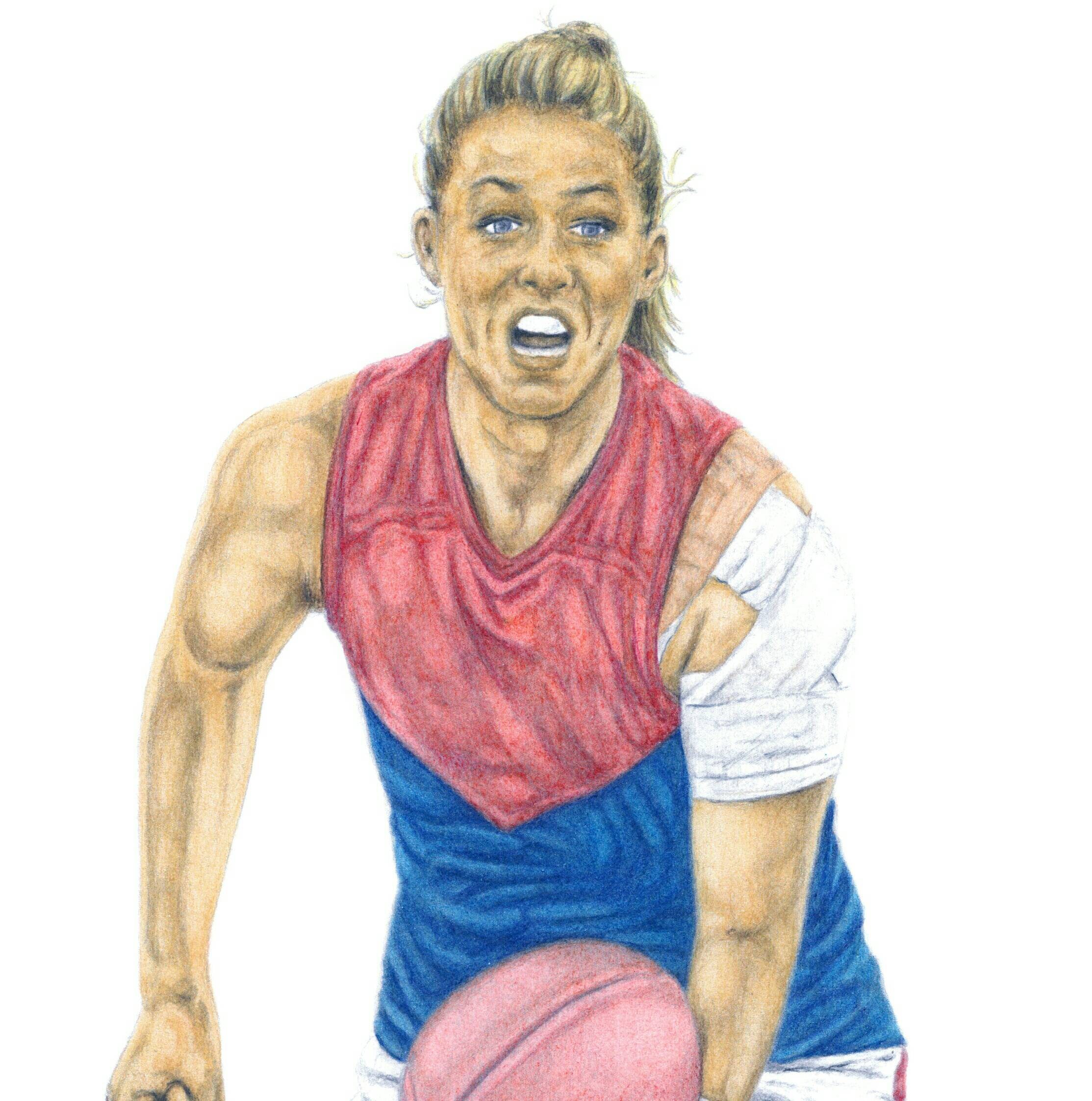 Australian Football Player Art Print. Olivia Purcell Limited Edition ...