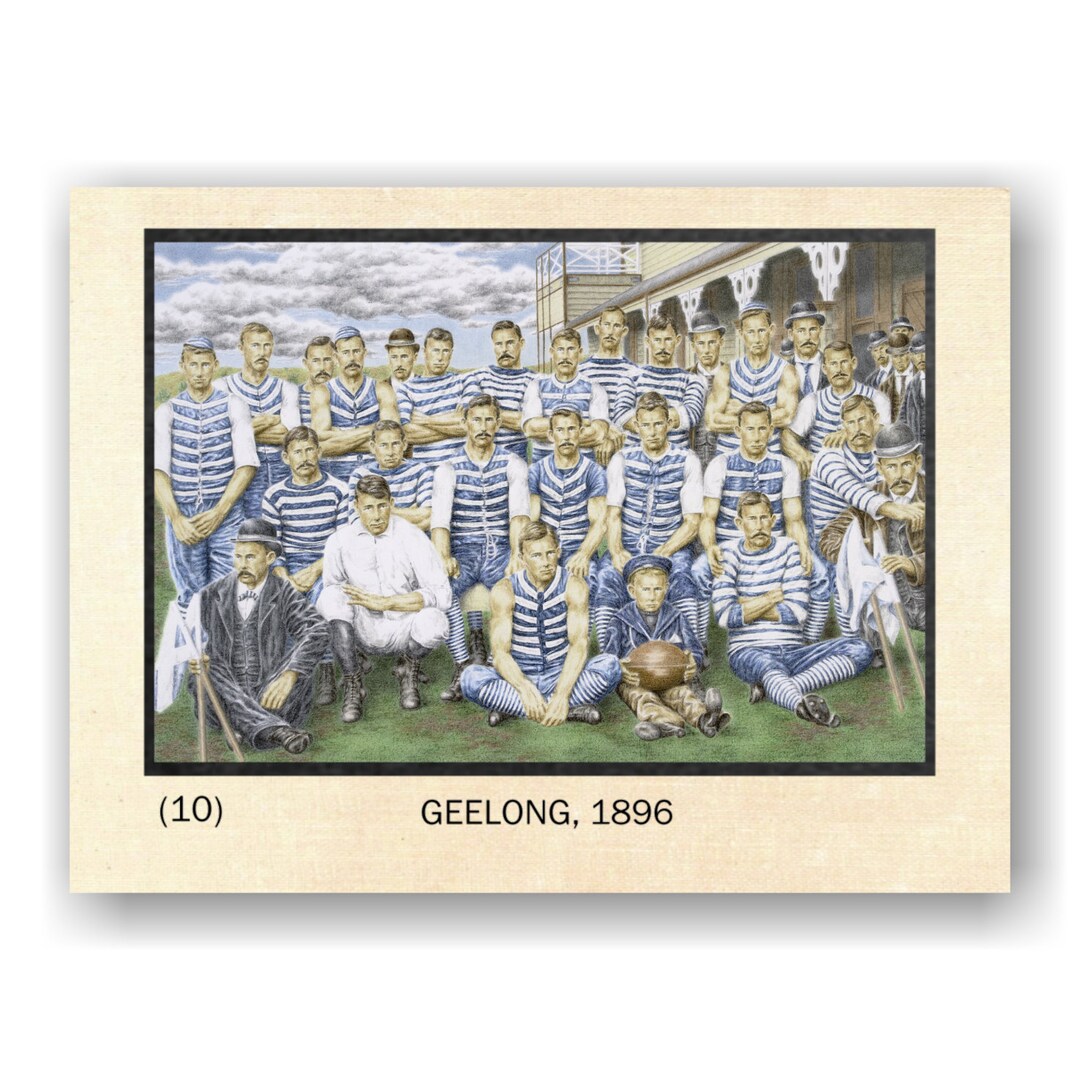 Football Card. Australian Football Art Cards. Card # 10, Geelong Team ...