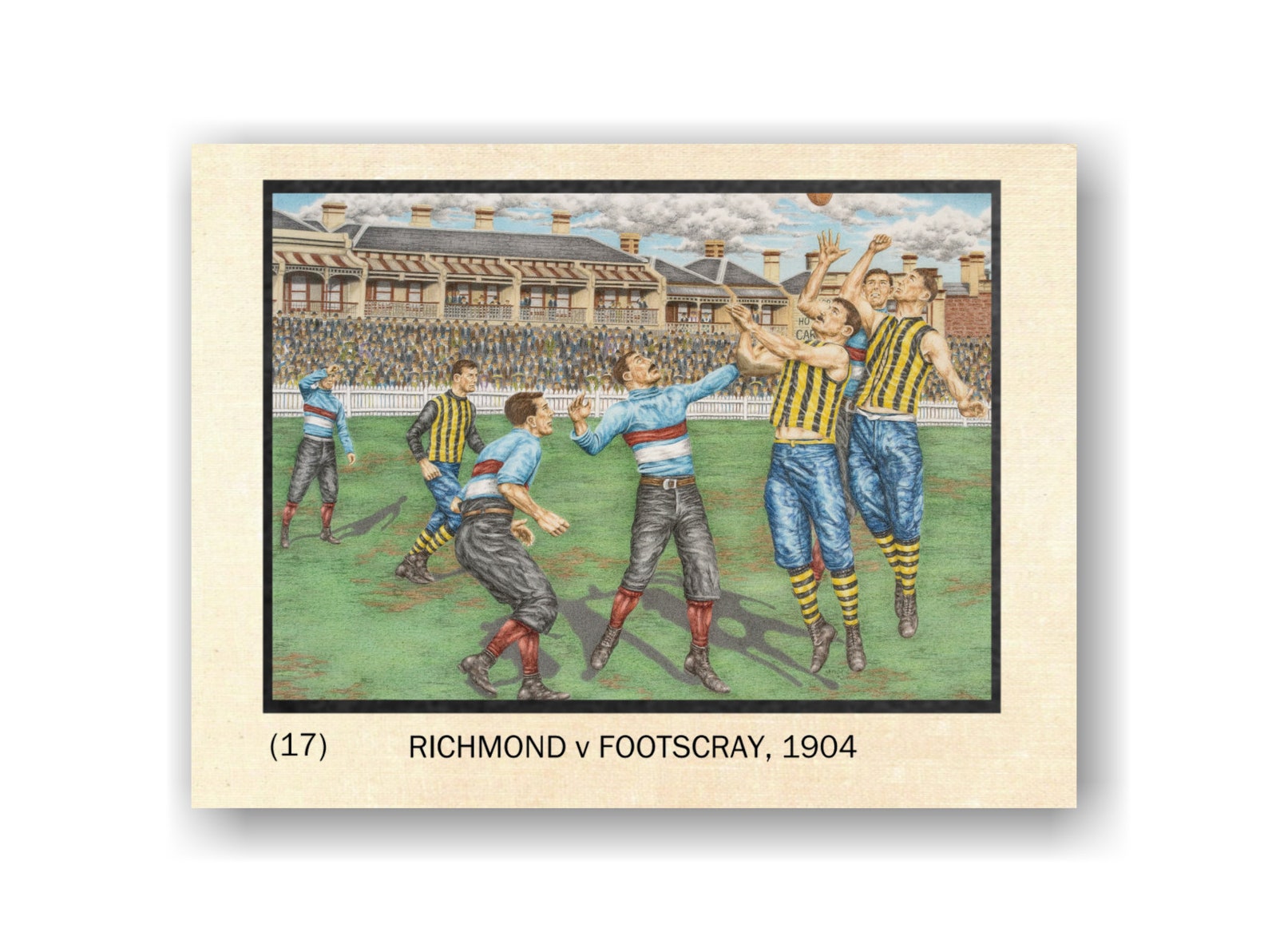 Football Card. Australian Football Art Cards. Card 17, Richmond V ...