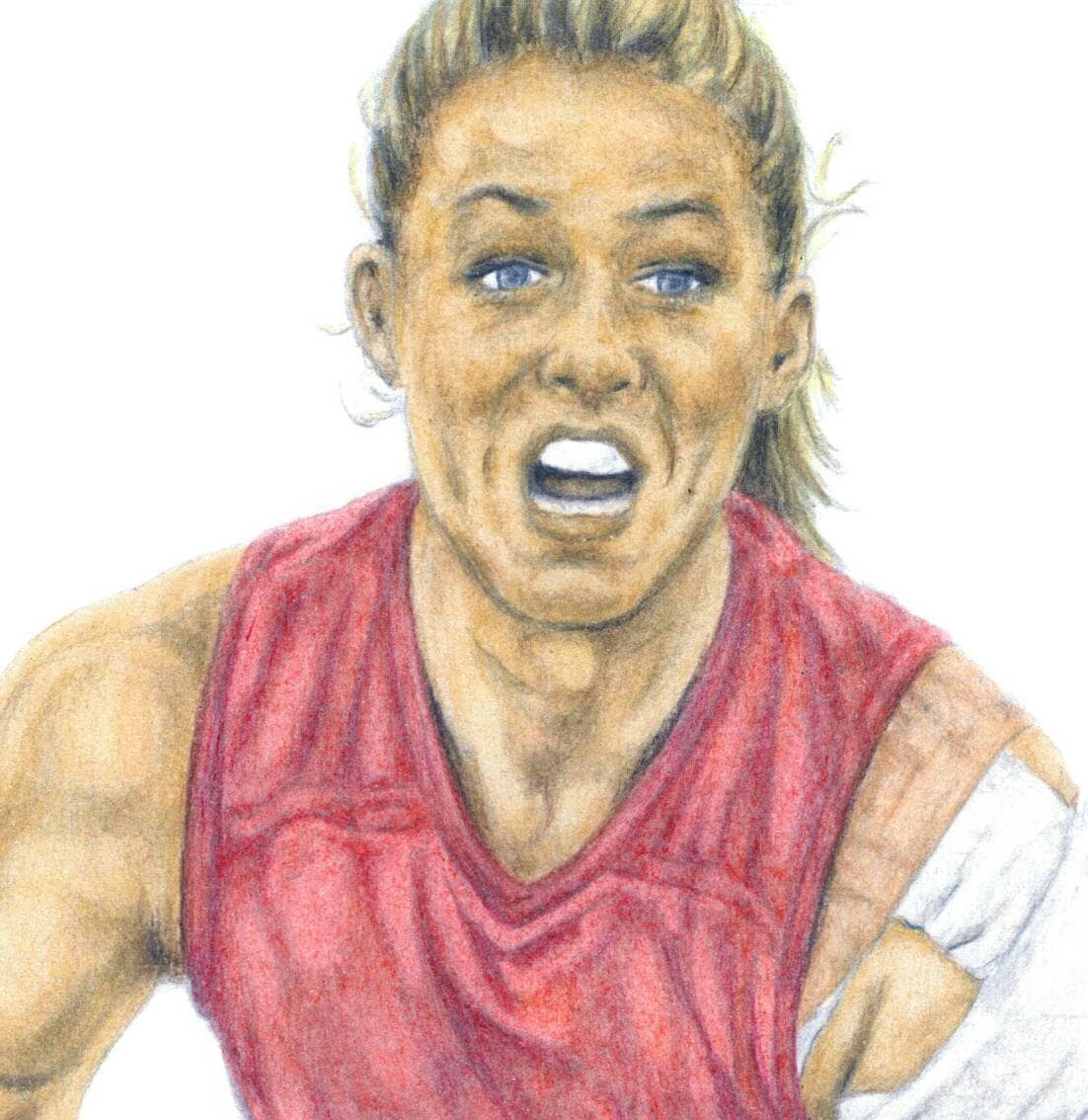 Australian Football Player Art Print. Olivia Purcell Limited Edition ...