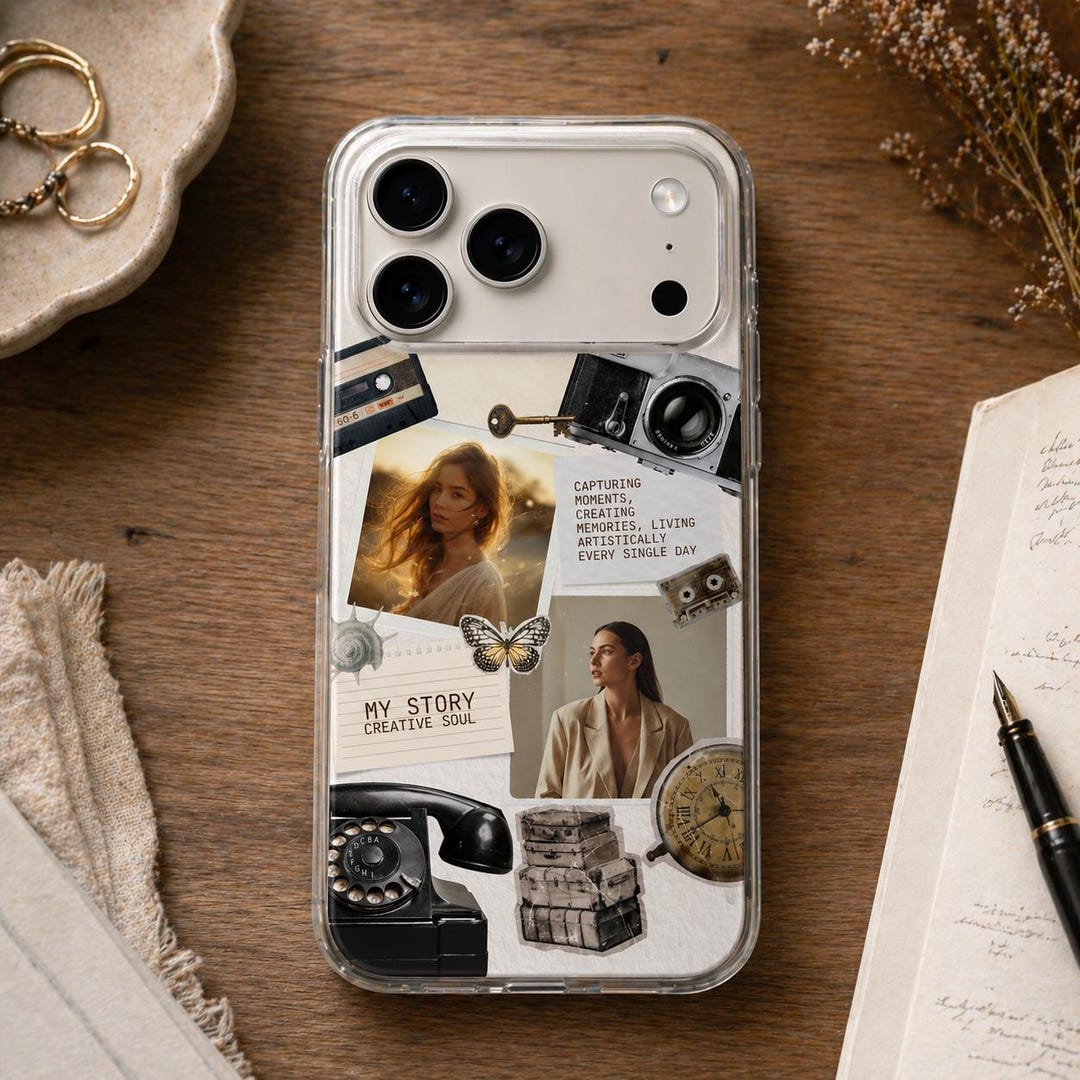 Personalise Artistic Photo Collage Phone Case Cover for iPhone 17 16 15 ...