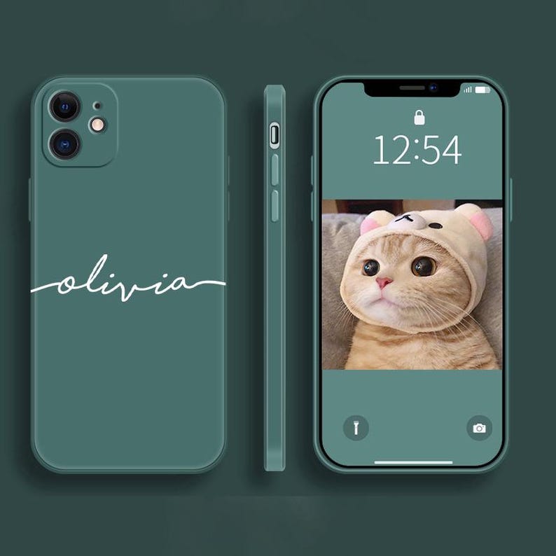 Personalised Name iPhone Case, Custom Logo Script Printed Phone Case ...
