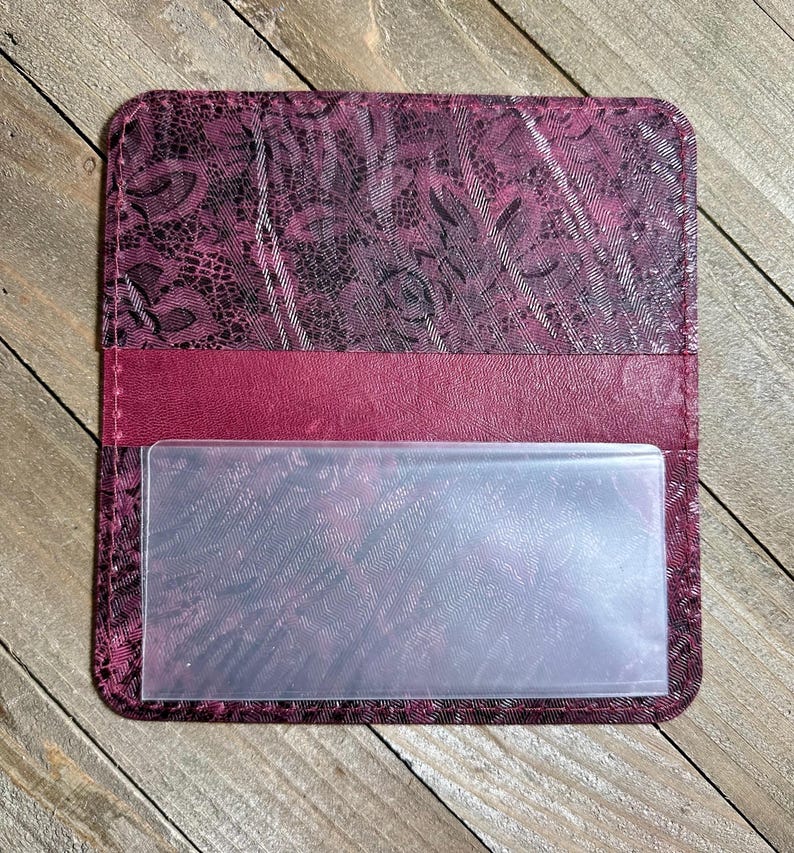 Floral Leather Checkbook Cover, Leather Duplicate Checkbook Cover - Etsy