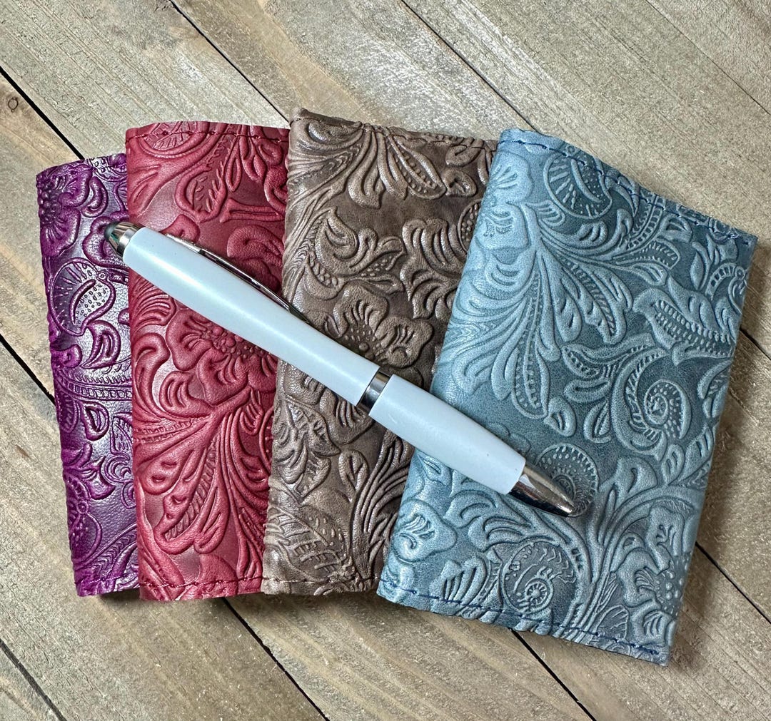 Genuine Italian Leather Mini Journal, Blue Leather Notebook, Purple ...