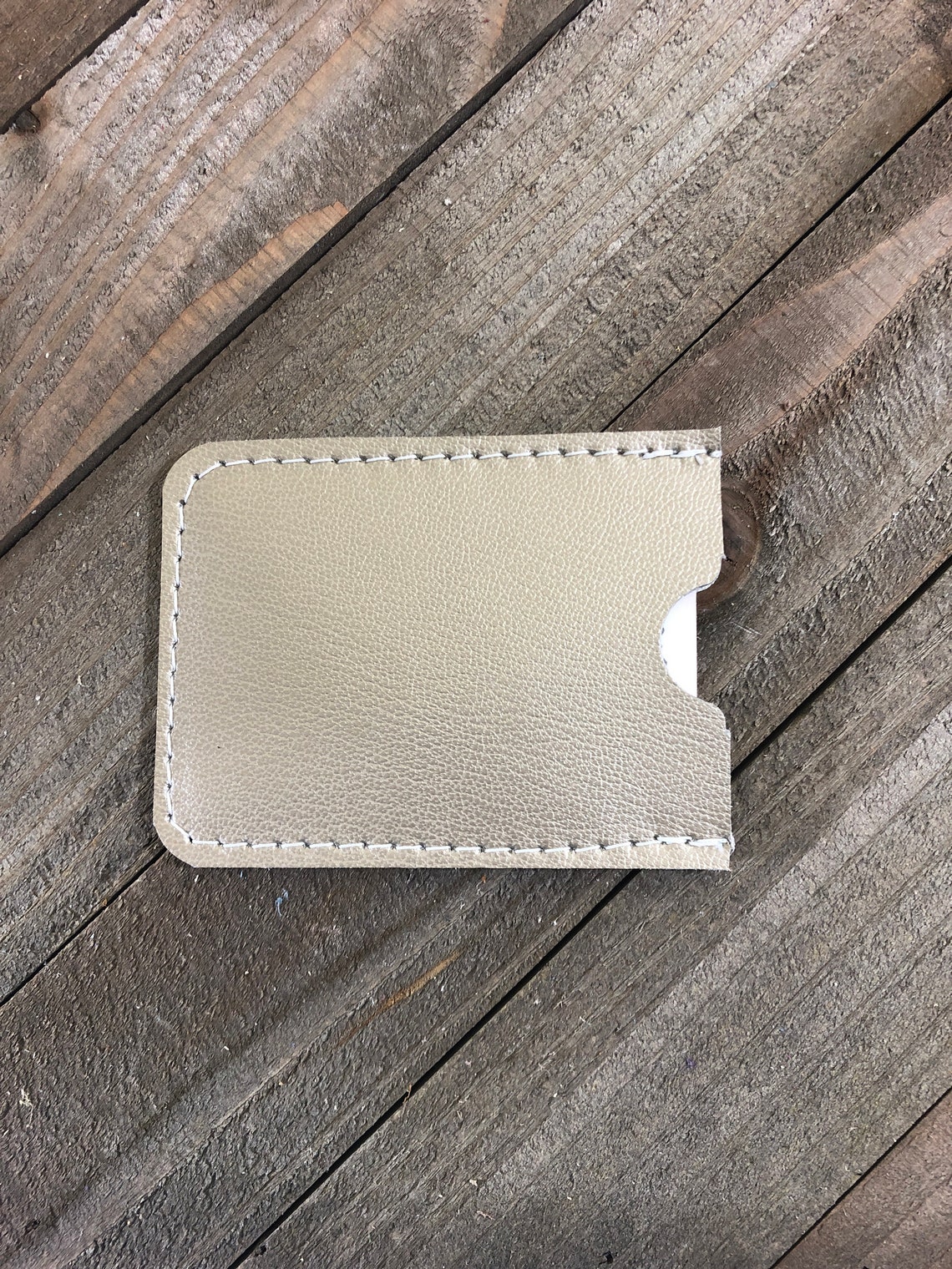Gold Leather Card Pouch/id or Credit Card Holder - Etsy