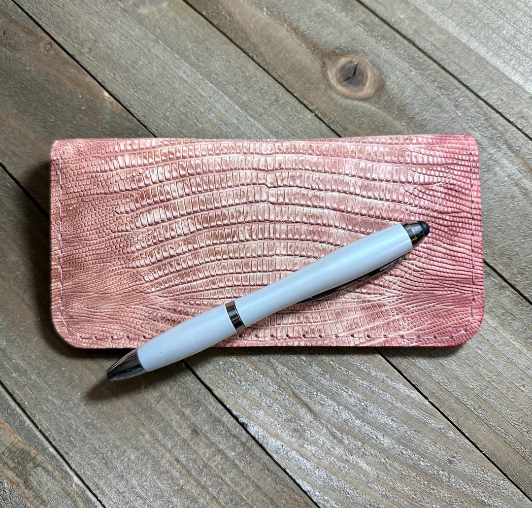 Genuine Italian Leather Checkbook Cover, Handmade Embossed Leather ...