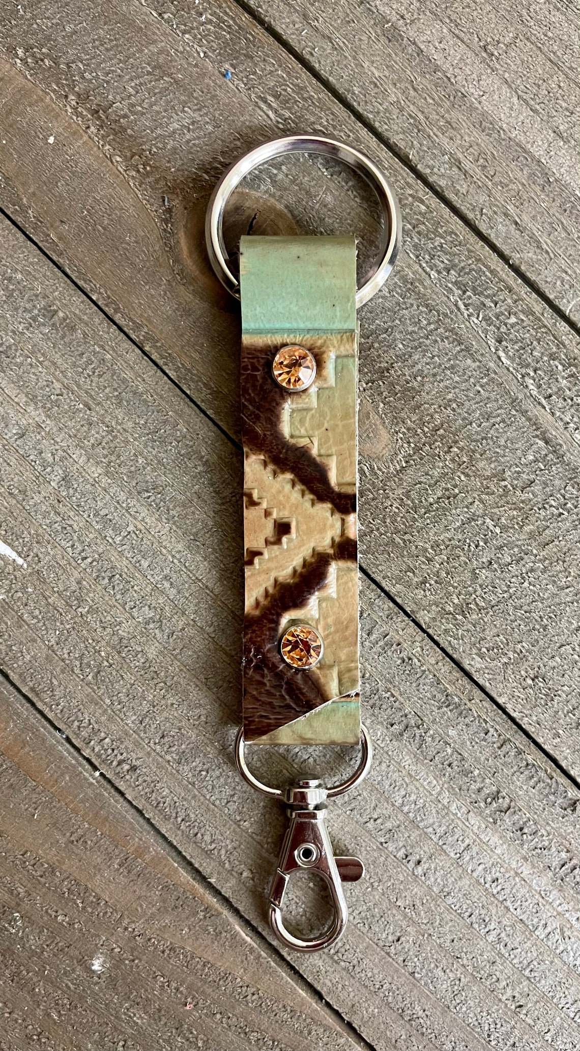 Genuine Leather Key Fob Southwestern Keychain Western - Etsy