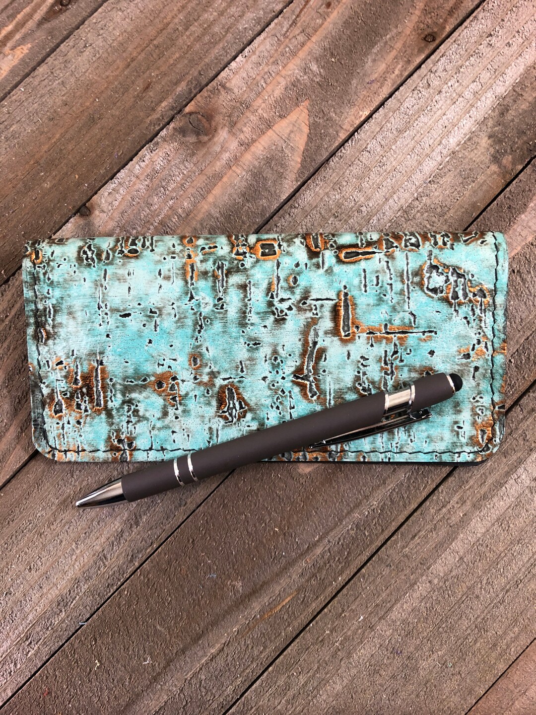 Genuine Leather Checkbook Cover - Etsy