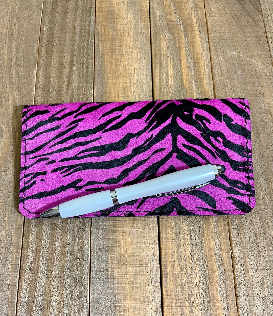 Hair on Hide Zebra Checkbook Cover - Etsy
