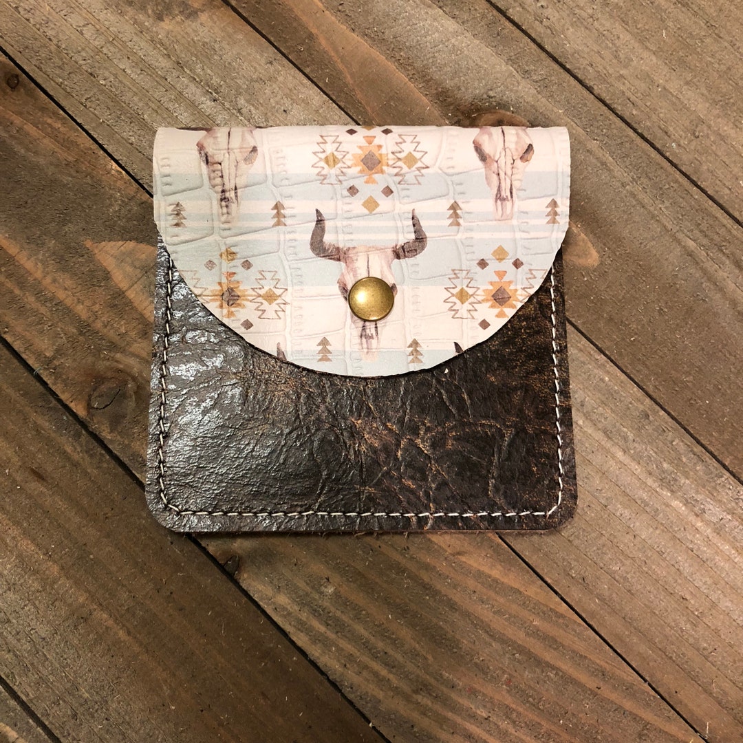 Genuine Leather Coin Purse, Western Genuine Leather Business Card ...
