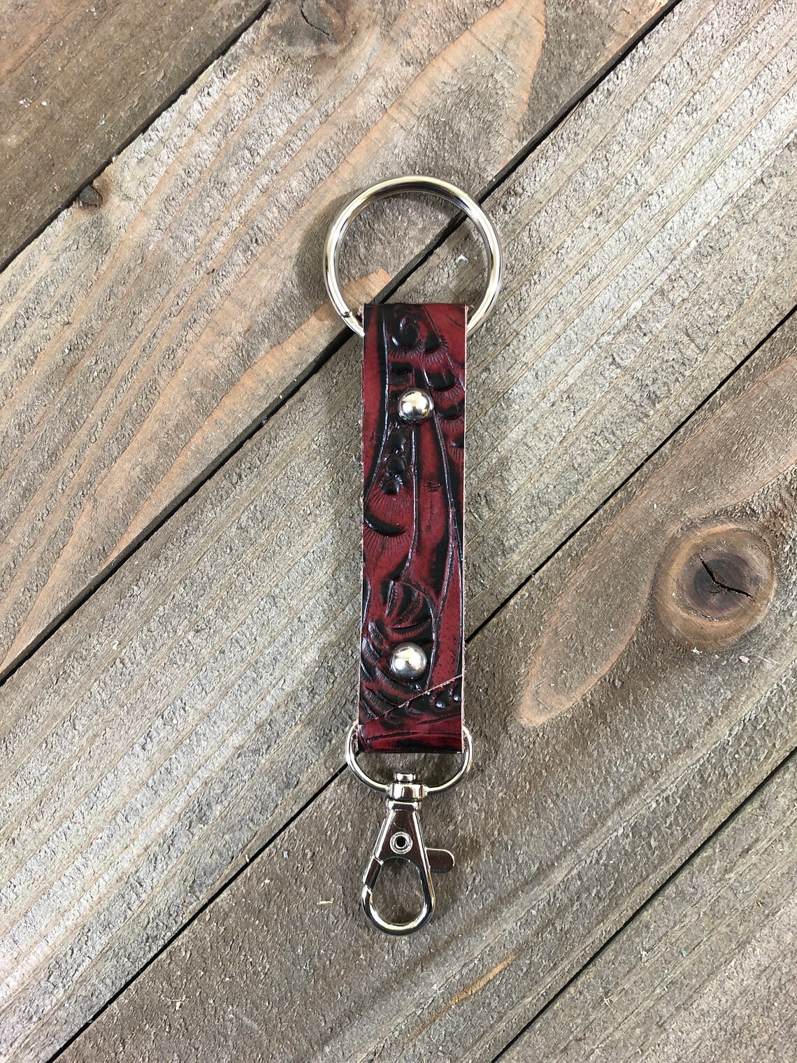 Genuine Western Leather Key Fob Western Leather Keychain - Etsy