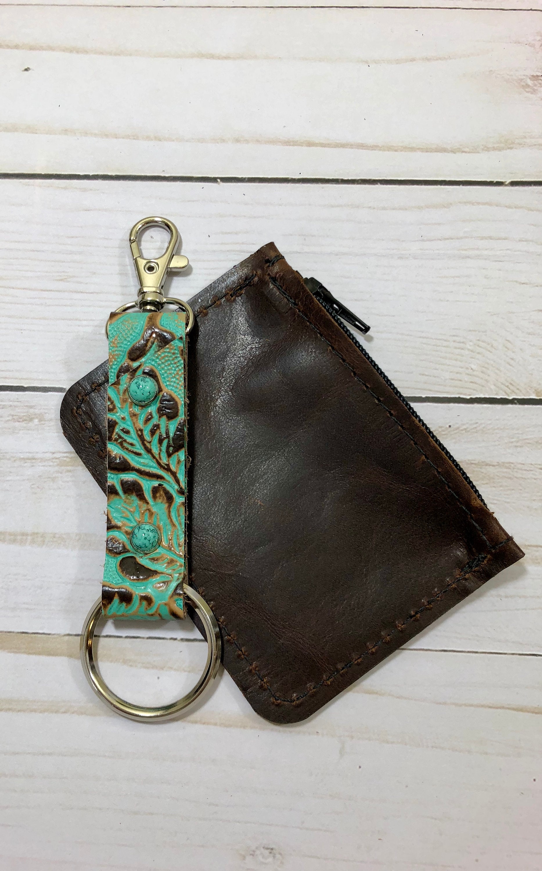 Genuine Western Leather Key Fob, Western Leather Keychain, Handmade ...