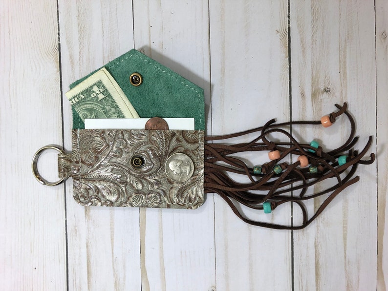 Western Keychain Genuine Leather Coin Purse Keychain | Etsy