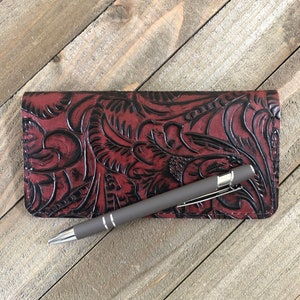 Western Genuine Leather Checkbook Cover - Etsy
