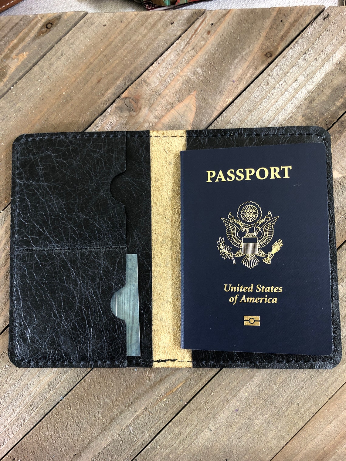 Genuine Leather Passport Cover Blue Leather Passport Cover - Etsy
