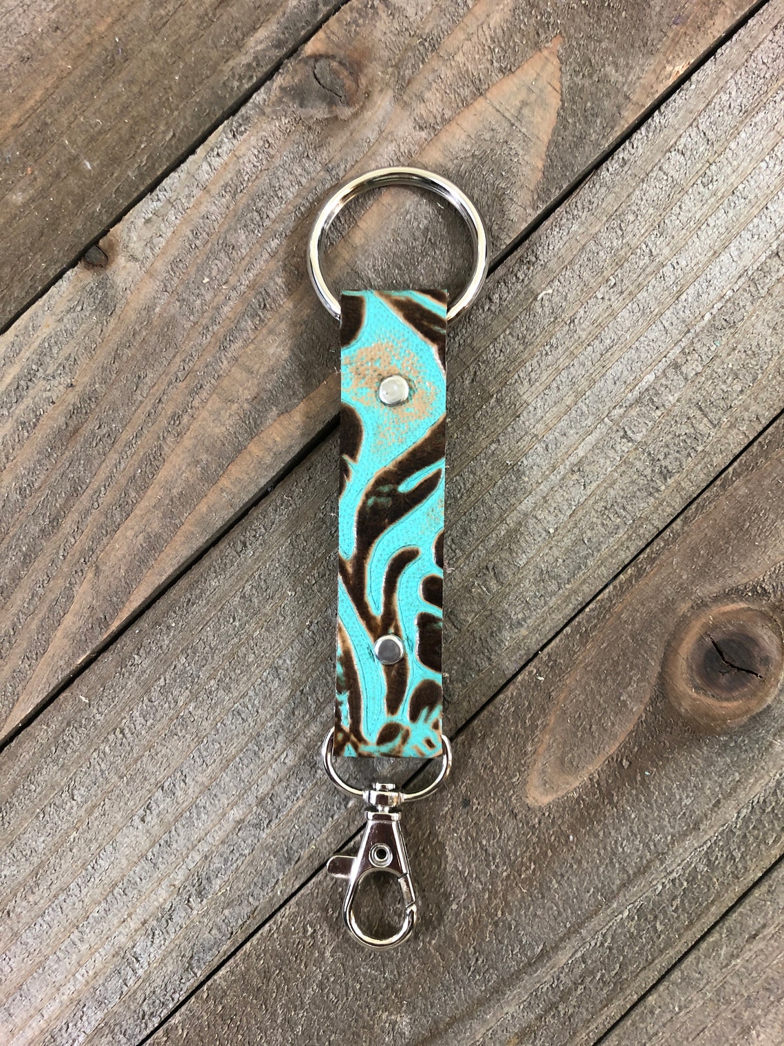 Genuine Western Leather Key Fob Western Leather Keychain - Etsy