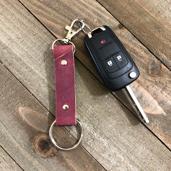 Leather Key Fob - Etsy