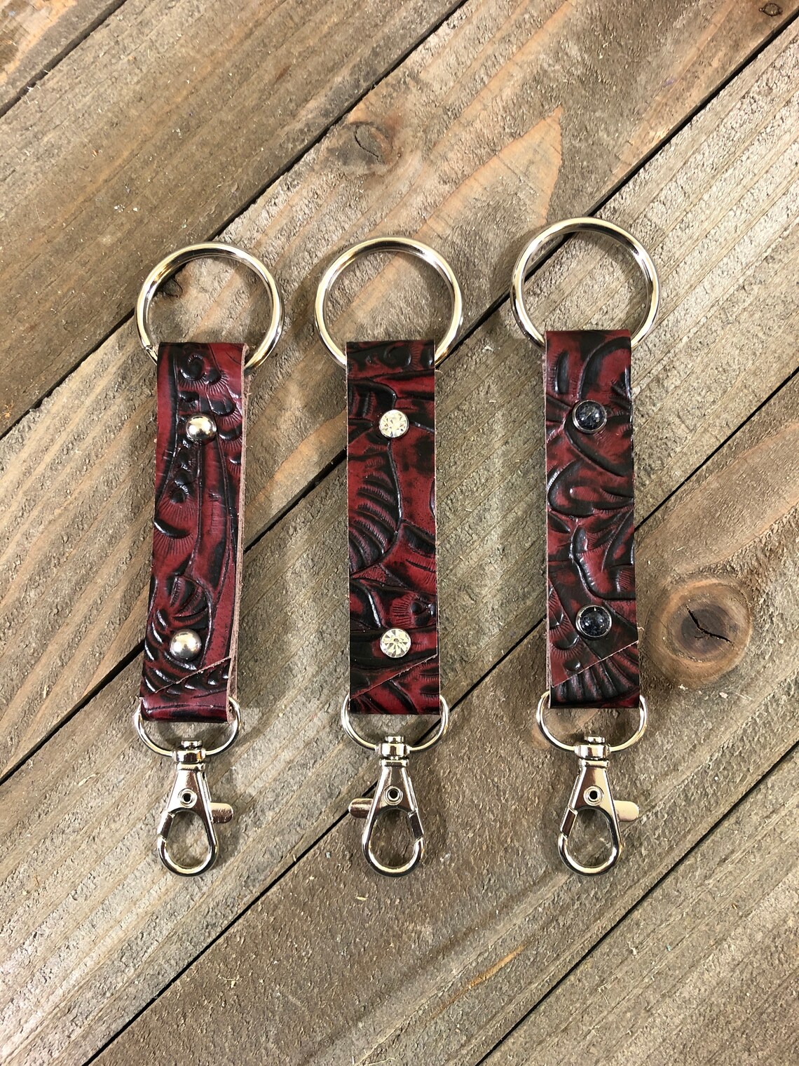 Genuine Western Leather Key Fob Western Leather Keychain - Etsy